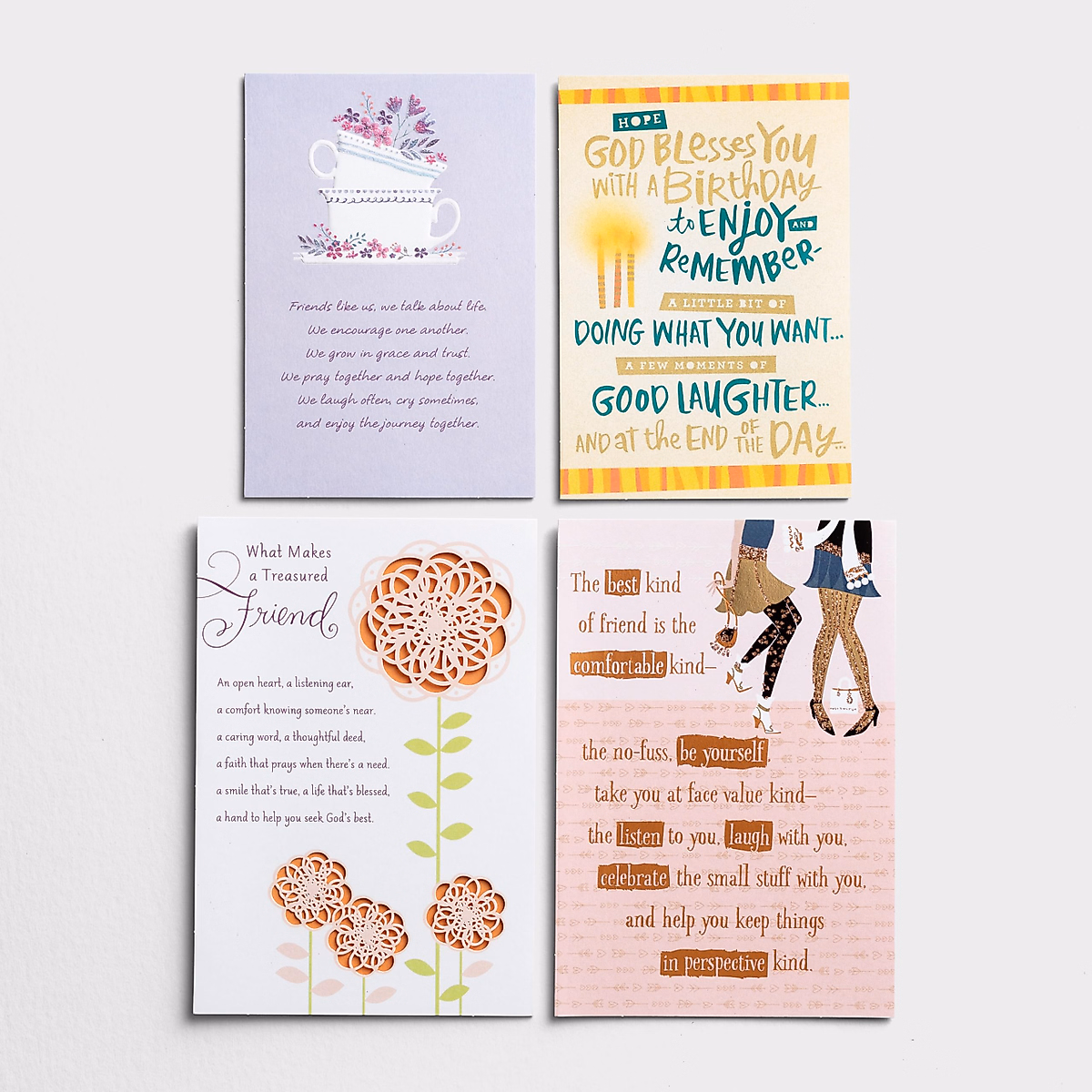 DaySpring - Birthday - Friendship - 8 Greeting Card Assortment Pack with Envelopes (J4523)