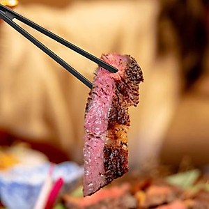 JEWOU 2 Pieces 11.8 Inch Silicone Trivet Tongs for Cooking Silicone Tongs Kitchen Utensils Heat Resistant Non-Stick Silicone Food Tongs Cooking Tongs BBQ Grilling Tongs (Black/Red)