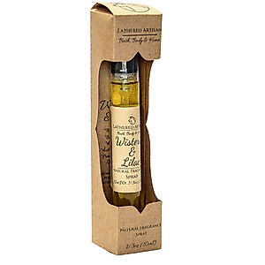 Wisteria & Lilac - Natural Fragrance Oil Perfume with Essential Oils by Lathered Artisan - Alcohol-Free Plant Based Oil Perfume, Nourishing, and Uniquely Handcrafted (Wisteria & Lilac - Spray)