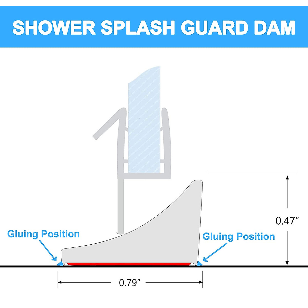 Duzzy 39 Inch Water Barrier for Sink, Silicone Water-Blocking Self-Adhesive Splash Guard, Suitable for The Gap Between the Shower Kitchen Countertop Sink and Cooktop