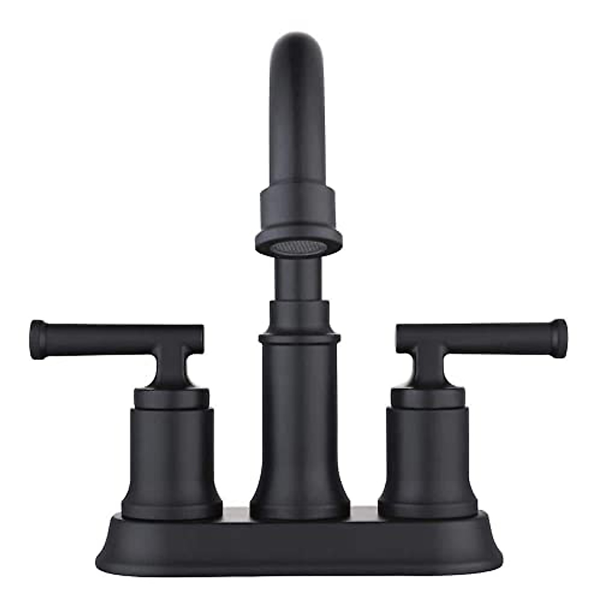 Glacier Bay Oswell 4 in. Centerset 2-Handle High-Arc Bathroom Faucet in Matte Black
