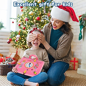 SUGELI Busy Board for Toddlers, 25 in 1 Montessori Toys Activity Board Sensory Toys for 1 2 3 4 5 6 Year Old Girls