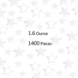 Confetti Star Confetti Birthday Party Scatter Wedding Party Sequins Glitter Metallic Table Decoration for Anniversary Birthday Retirement Weeding event Supplies.(Star 2 Size Silver)