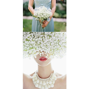 LNHOMY 10 PCS Baby Breath Artificial Flowers Fake Real Touch Gypsophila Plants for Wedding Party Home DIY Garden Decoration, (Cream)