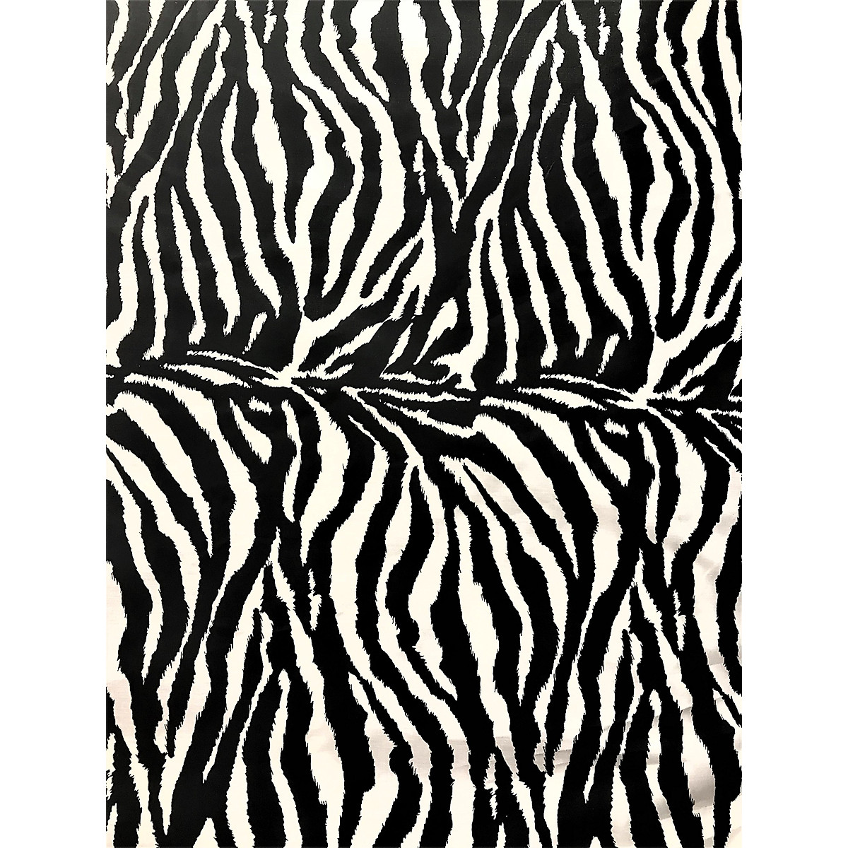 Zebra Poly Cotton Animal Print Fabric 58" Wide by The Yard (Zebra White/Black)