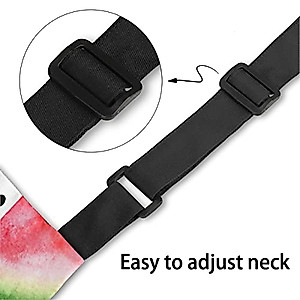 Tavisto Red Pink Watermelon Kitchen Chef Apron with Pockets, Cute Waist Apron with Adjustable Neck for Men Women Suitable for Home Kitchen Cooking Waitress Gardening Grill Bib Apron