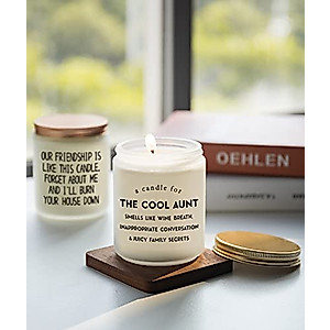Aunt Gifts from Niece, Nephew- Birthday Gifts for Aunt, Best Aunt Ever Gifts, Funny Cool Aunt Gift, Lavender Scented Candles (7oz)