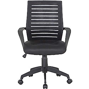 VECELO Premium Mesh Chair With 3D Surround Padded Seat Cushion For Task/Desk/Home Office Work, Black