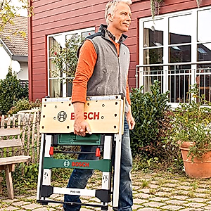 Bosch Work Bench PWB 600 (4 Blade Clamps, Cardboard Box, Max Load Capacity: 200 kg)