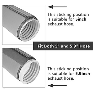 LBG Products Portable Air Conditioner Hose Cover Wrap, Insulated Hose Cover, Fit AC Exhaust Hose Up to 5.9" Diameter, 59" Length, Gray