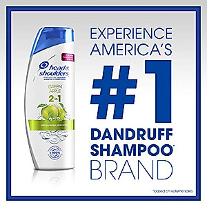 Head and Shoulders Green Apple Anti-Dandruff Paraben Free 2 In 1 Shampoo and Conditioner, 13.5 fl oz