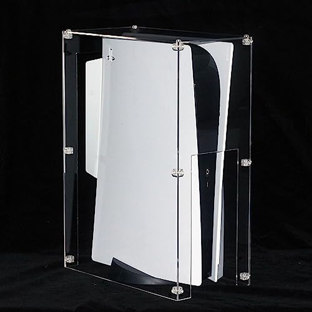 Clear Acrylic Dust Cover for PS5 Console, pS5 Case Cover Dust Proof Cover Compatible with Playstation 5 Standard and Digital (11.8''W x 6.3''D x 16.1''H)