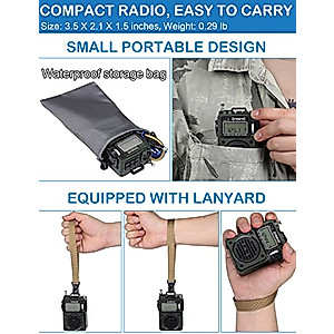ZHIWHIS Shortwave Radio, MP3 Player with Weather Radios Portable AM FM, Retro Bluetooth Speaker with 6 EQ Modes, Rechargeable Alarm Clock Receiver with Sleep Time and NOAA Alerts ZWS-701