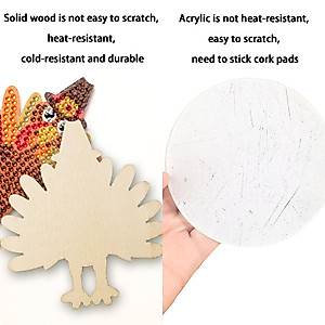 8Pcs Fall Diamond Art Painting Coasters Thanksgiving Diamond Art Coasters Kits with Holder Pumpkin Maple Leaf Turkey DIY 5D Diamonds Coasters for Autumn Harvest Party Adults Kids Beginners Craft