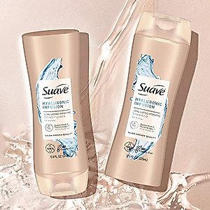 Suave Professionals Moisturizing Shampoo for Dry Hair Hyaluronic Acid Long Lasting Hydration 12.6 oz