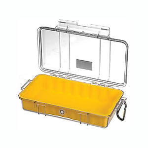 Pelican 1060 Micro Case - for iPhone, Cell Phone, GoPro, Camera, and More (Yellow/Clear)