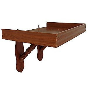 NT furniture Buddha Altar Shelf Stand Wooden Wall Rack Nop (16x24x14.6 inches, Teak)
