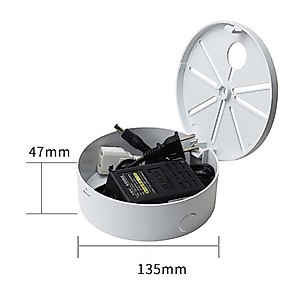 FINXRoll 2 in Pack 5.3" Camera Base Junction Outlet Box, Extension Camera Wall Bracket Adapter Base Hidden Line Camera Mount Support Ceiling Hoisting for Dome CCTV Security Cameras