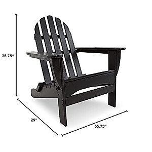 POLYWOOD AD5030BL Classic Folding Adirondack, Black