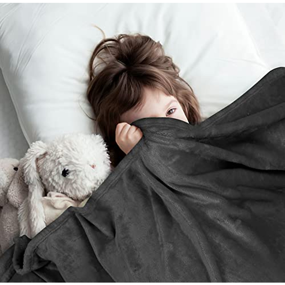 Utopia Bedding Fleece Blanket Twin Size Grey 300GSM Luxury Bed Blanket Anti-Static Fuzzy Soft Blanket Microfiber (90x66 Inches)