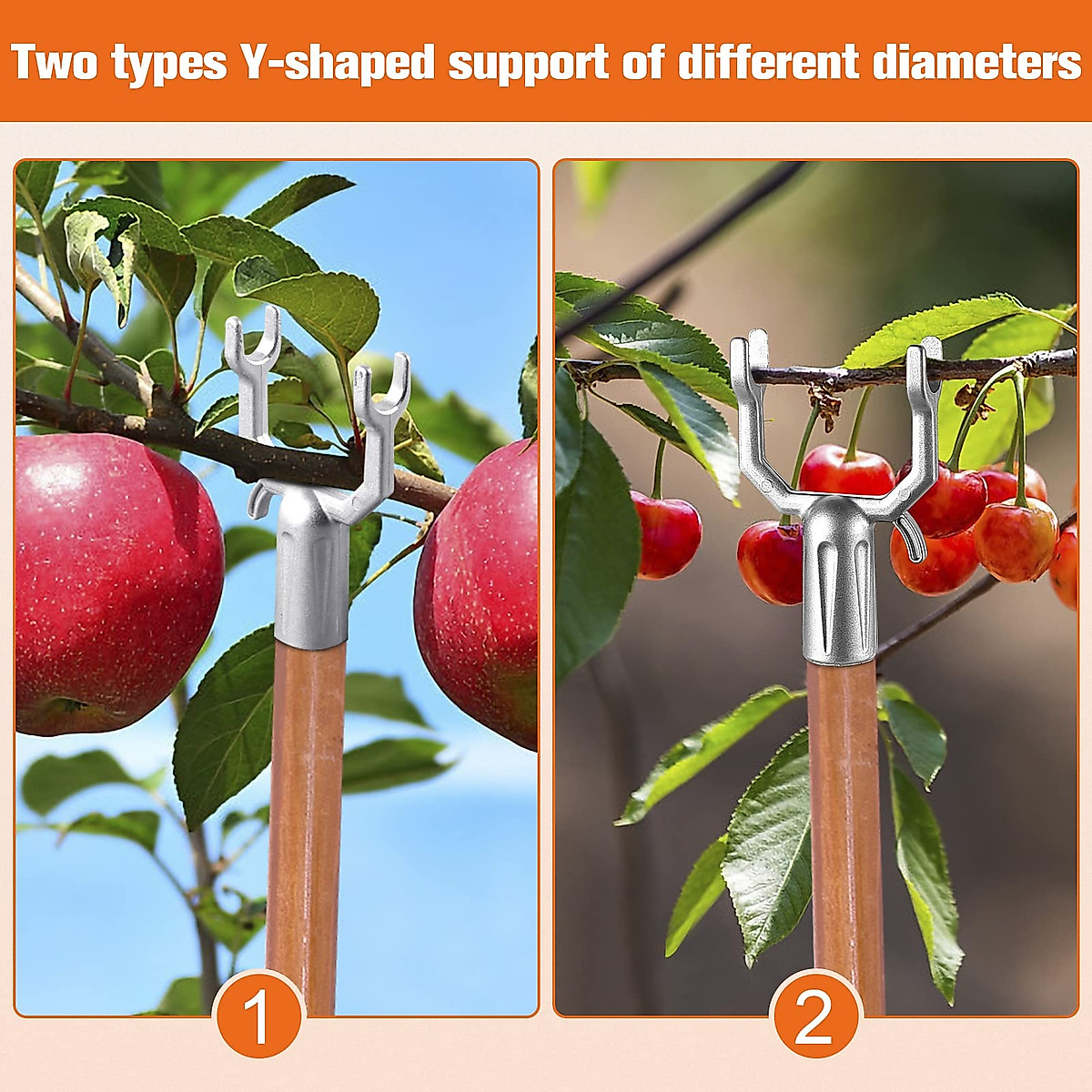 8 Pcs Metal Tree Branch Support for Leaning Tree, Tree Stakes and Support Crutch for Propping Up Fruited for Vineyards Ornamental Gardens Orchards fit 0.75 Inch Round Pipe