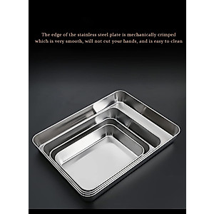 Stainless Steel Baking Sheet With Rack,Cookie Sheets and Non-stick Cooling Rack,Food Grade Material Baking Pan Tray For Oven,Extra Rectangle Size Baking sheet,Warp Resistant&Heavy Duty&Non Toxic (XL)