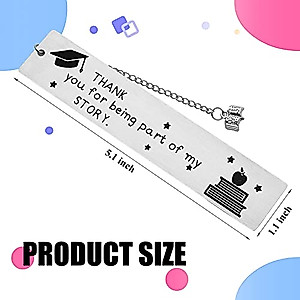 4 Pcs Teacher Appreciation Gifts Metal Bookmark Thank You for Being Part of My Story Gifts Appreciation Teacher Bookmark Gifts for Women Teacher Graduation Birthday Retirement