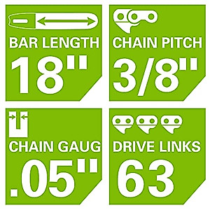 Greenworks 18-Inch Replacement Chainsaw Chain 29152