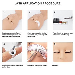 LASHVIEW Lash Extension Kit, Eyelash Extension Kit,Professional Eyelash Mannequin Head Kit with 4pc Removable Eyelids, Lash Kit for Eyelash Extensions Beginners,Training Makeup and Eyelash Graft