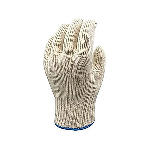 Heat Resistant Oven Mitts, Yarn High Temperature Resistant Kitchen Gloves with Fingers, Durable Gloves for Oven BBQ Garden Work (2 Pair, Orange+White)