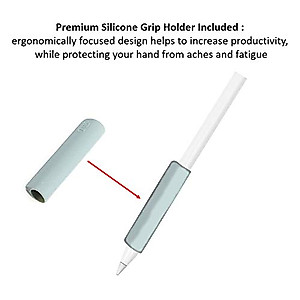 Stylus Pen Pencil 1st Generation Gen Replacement for Apple iPad Pro 1st iPad 1st 2nd 3rd 4th 5th iPad Mini 1 2 3 4 iPad Air 1st 2nd iOS Android Capacitive Tablet Touch Screen + Free Holder (White)