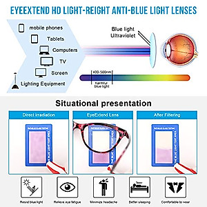 Reading Glasses 5 Pack Cat-eye Blue Light Blocking Glasses for Women, Computer Readers Eyeglasses, Lightweight Fashion Frame, Anti UV Ray/Glare/Eyestrain (Multicolor, 2.0)