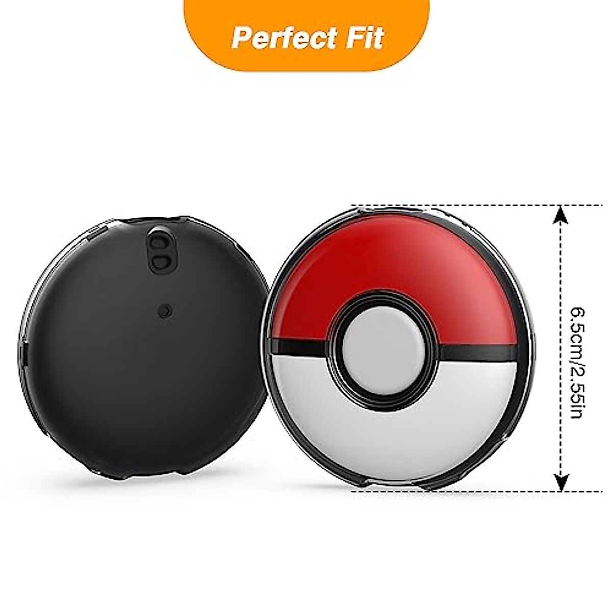 ZAONOOL Protective Case for Pokémon Go Plus + 2023, Cover Case for Pokemon Go Plus Plus with 4 Silicone Button Caps & Wrist Strap, Clear Hard Case for Pokemon Nintendo Switch Game Accessories