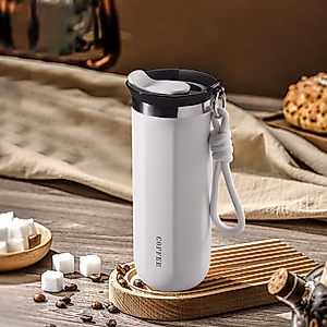 17oz Tumbler with Lid, Double Wall Vacuum Insulated Travel Tumbler, Stainless Steel Insulated Coffee Mug, Reusable, Leak-Proof, for Hot and Cold Drinks