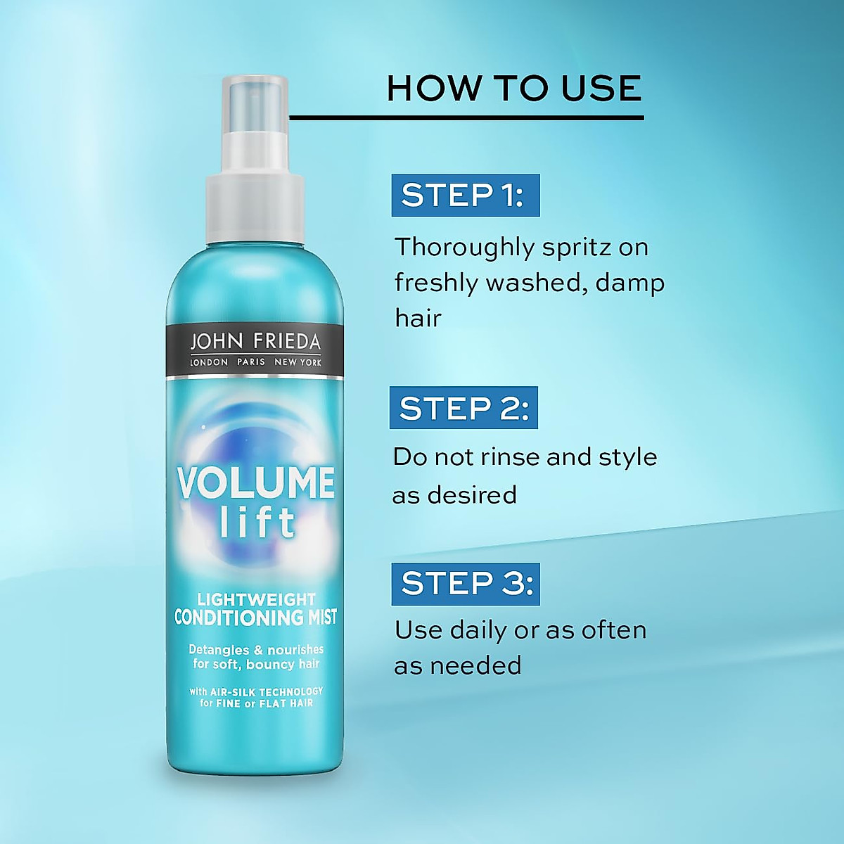 John Frieda Volume Lift Lightweight Conditioning Mist 6.76 Fl Oz