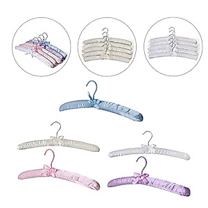 5Pcs Satin Padded Hangers Anti Slip Clothes Hangers Sweater Hangers Dress Shirt Hanger for Wedding Dresses Hangers Party Favors