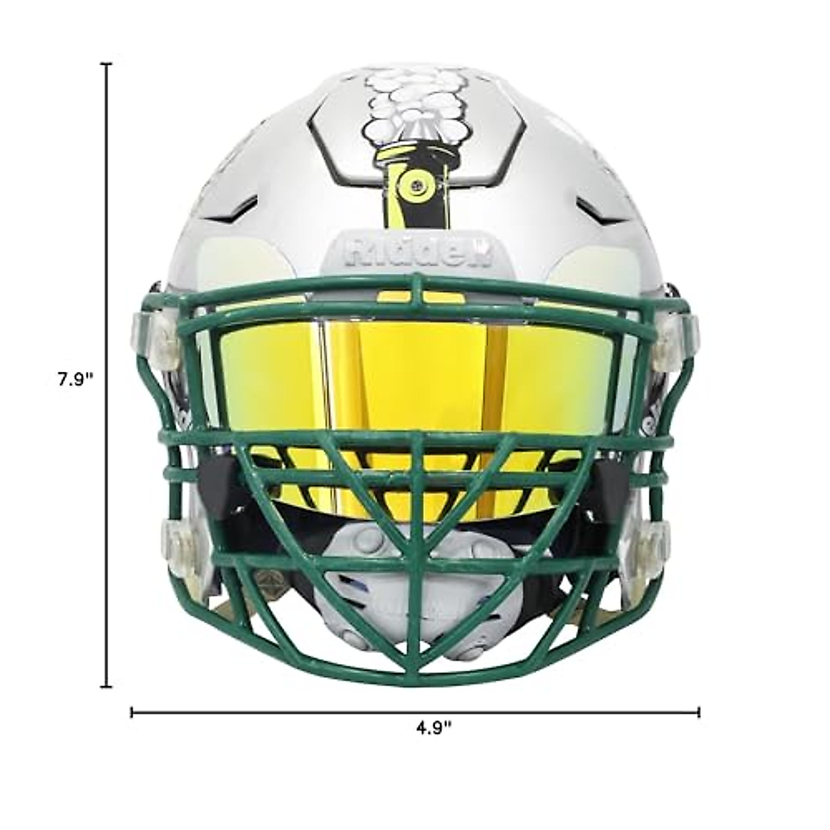 Clear Gold Football Visor, Football Helmet Visor for Adults&Youth, Eye Shield Visor with Football Visor Clips, Easy Install Football Visors for Helmet Football Protection Gear