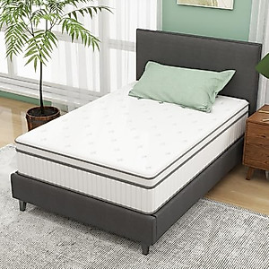 wOod-it Twin Mattress, 10 Inch Foam and Spring Hybrid Mattress, Medium Firmness, Durable Support, Certified Safe Foams & Fabric