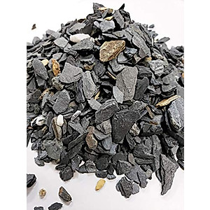 Natural Slate Stone - 1/8 to 1/4 inch Slate Gravel | Perfect for Basing Models, Aquariums, Bonsai and Miniature Gardens, 1lb