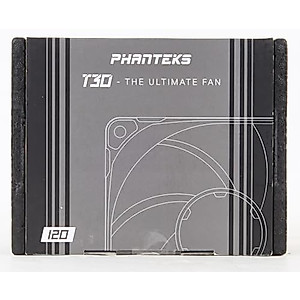 Phanteks (PH-F120T30_BG_3P) T30-120 Fan Triple-Pack, Premium high-Performance Fan, Excellent Sound Quality, 4-pin PWM, Multiple Fan RPM Modes, Black/Grey, 4.72 x 7.36 x 5.98 inches