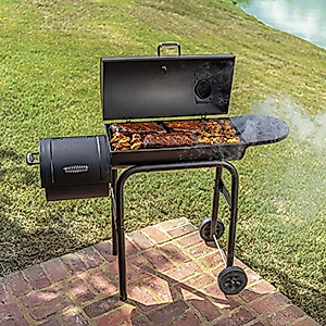 Char-Broil 12201570-A1 American Gourmet Offset Smoker, Black,Standard