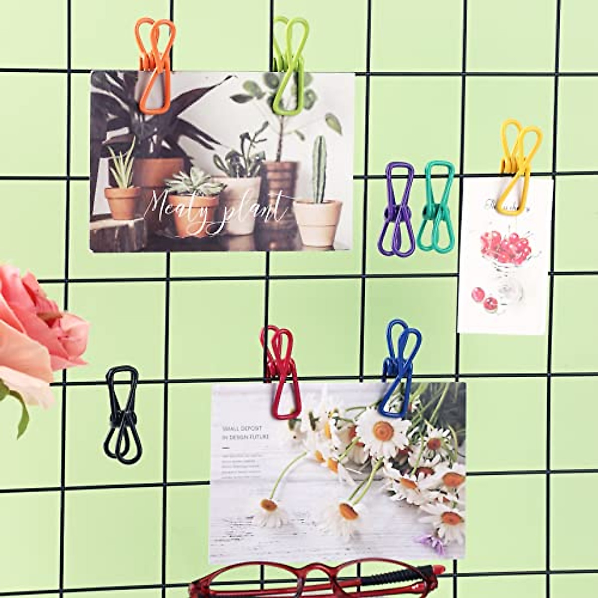 Chip Clips, Utility PVC-Coated Steel Clip for Food Package, Chips Bag, Clothes, Parper, Pack of 16, 2 Inch