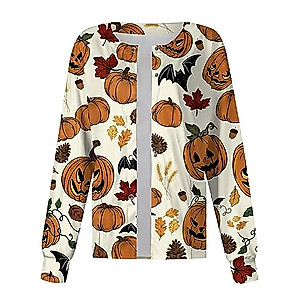 Holiday Scrubs Cute Scrubs Women's Fashion Floral Printed Jacket Scrub Jacket Long Sleeve Scrub Tops Women White Scrub Jacket Scrub Sweater for Women Uniformes De Enfermeras De Mujer Christmas