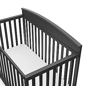 Graco Benton 5-in-1 Convertible Crib (Gray) – GREENGUARD Gold Certified, Converts from Baby Crib to Toddler Bed, Daybed and Full-Size Bed, Fits Standard Full-Size Crib Mattress