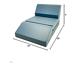 Foamnasium Blocksy Mini Indoor Foam Playset 3 Piece Soft Toddler and Kids Active Play Couch for Crawling, Climbing, Fort Building and Jumping, Made in The US, Pewter