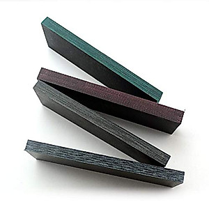 Aibote Micarta Knife Handle Material Slabs Knives Custom DIY Tool for Knife Making Blanks Blades (1pc(Black Red), 160X50X10MM)