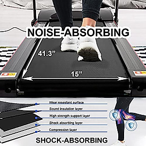 FYC Foldable Treadmill with Incline and Bluetooth, 2.5HP Electric Folding Treadmill Running Walking Machine for Home Gym, Max 265 LBS Weight Capacity