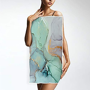 ATTX Marble Cotton Soft Hand Towels for Bath Decorative Guest Towels Fingertip Towels for Bathroom Spa Gym,15 x 30 inches