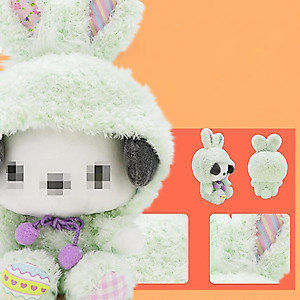 Ykecfpry Kawaii Cartoon Bunny Cross-Dressing Series Plush,Rabbit Stuffed Cute Soft Doll Toys, Plush Pillow Stuffed Animals Toy Birthday Gifts for Girls Kids (Green)