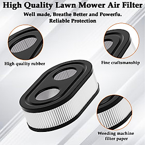4PC Air Filter Fits 593260 798452 Series Mower Filter Element, HONSNKS Mower Air Filter Replacement for 550E 550EX 500EX 625EX 675EXI